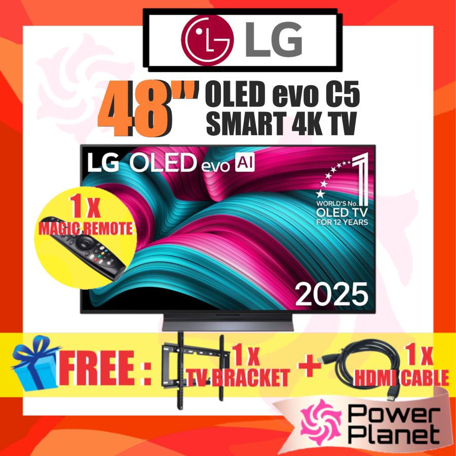 [FREE TV BRACKET & HDMICABLE ] LG 48" TV OLED evo C5 OLED48C5PSA | C4 ...