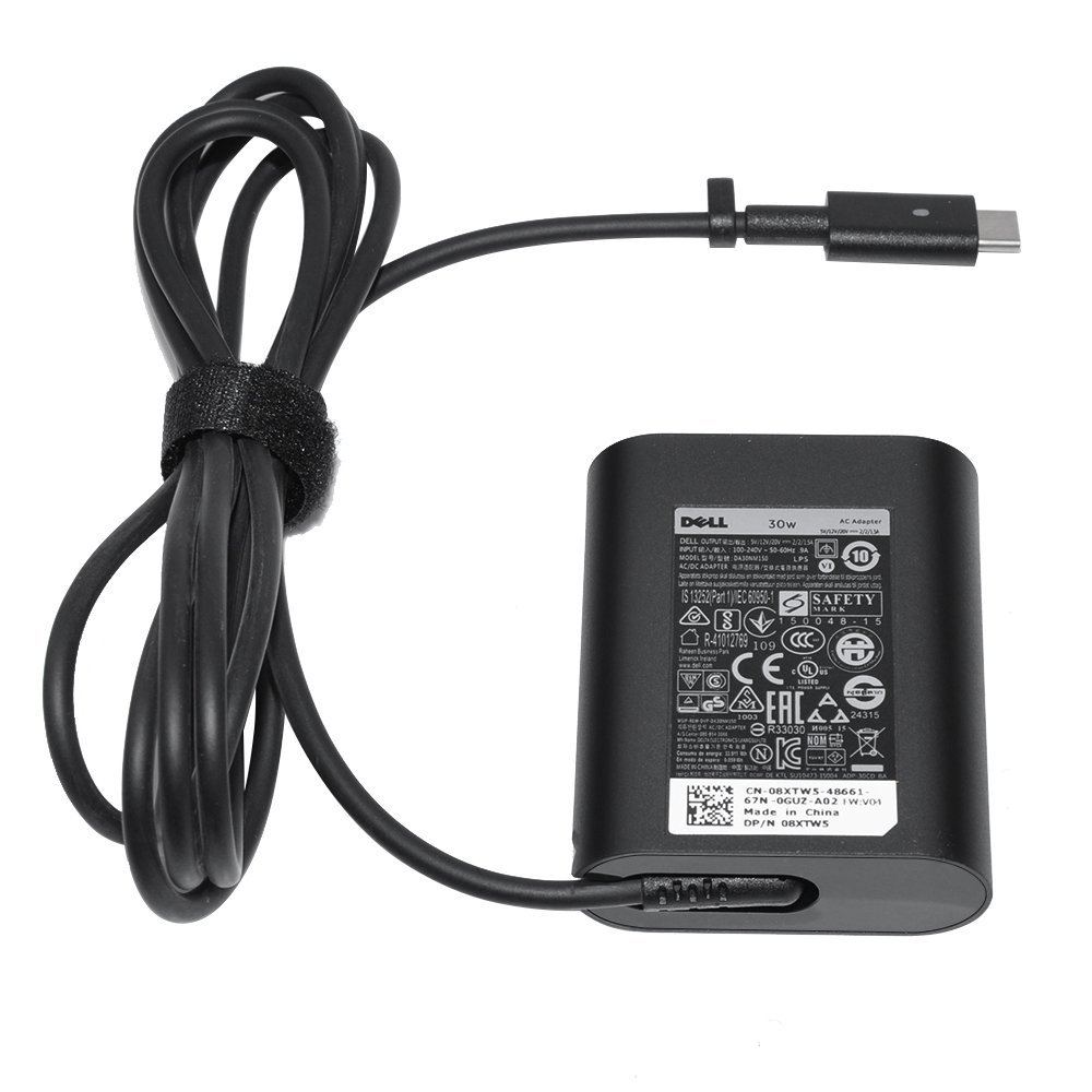 Dell 30 Watt 20V 1.5A USB-C Type AC Power Adapter DA30NM150 Charger for ...