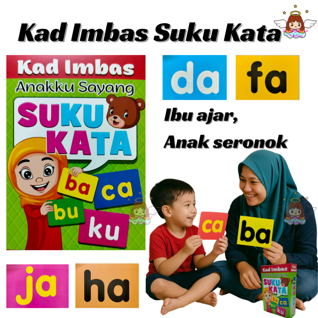 Kad Suku Kata Flash Card Belajar Membaca Kad Imbas Suku Kata Buku ...