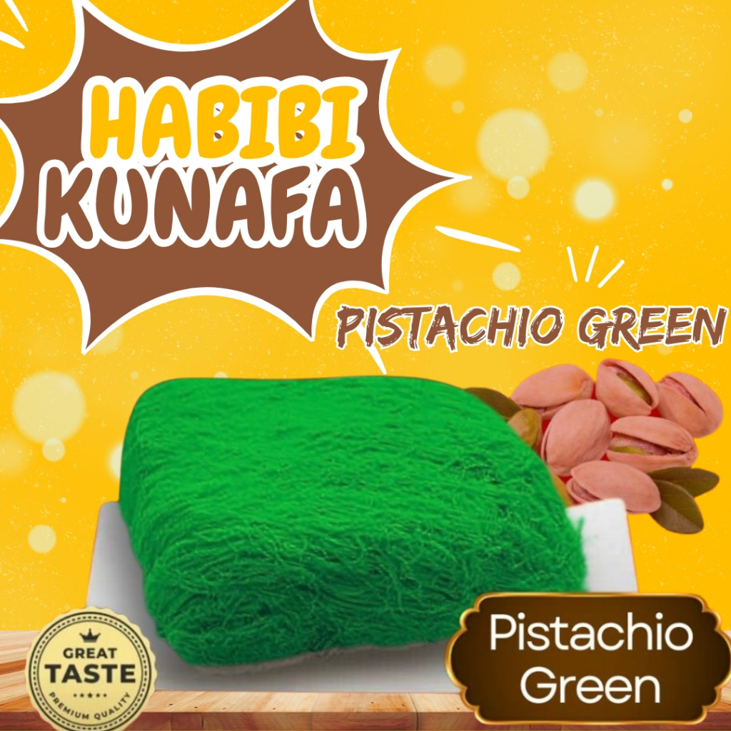 Pistachio Green Kunafa Dough 500g - 1Kg by Habibi Kunafa- Fast Shipping | Shopee Malaysia