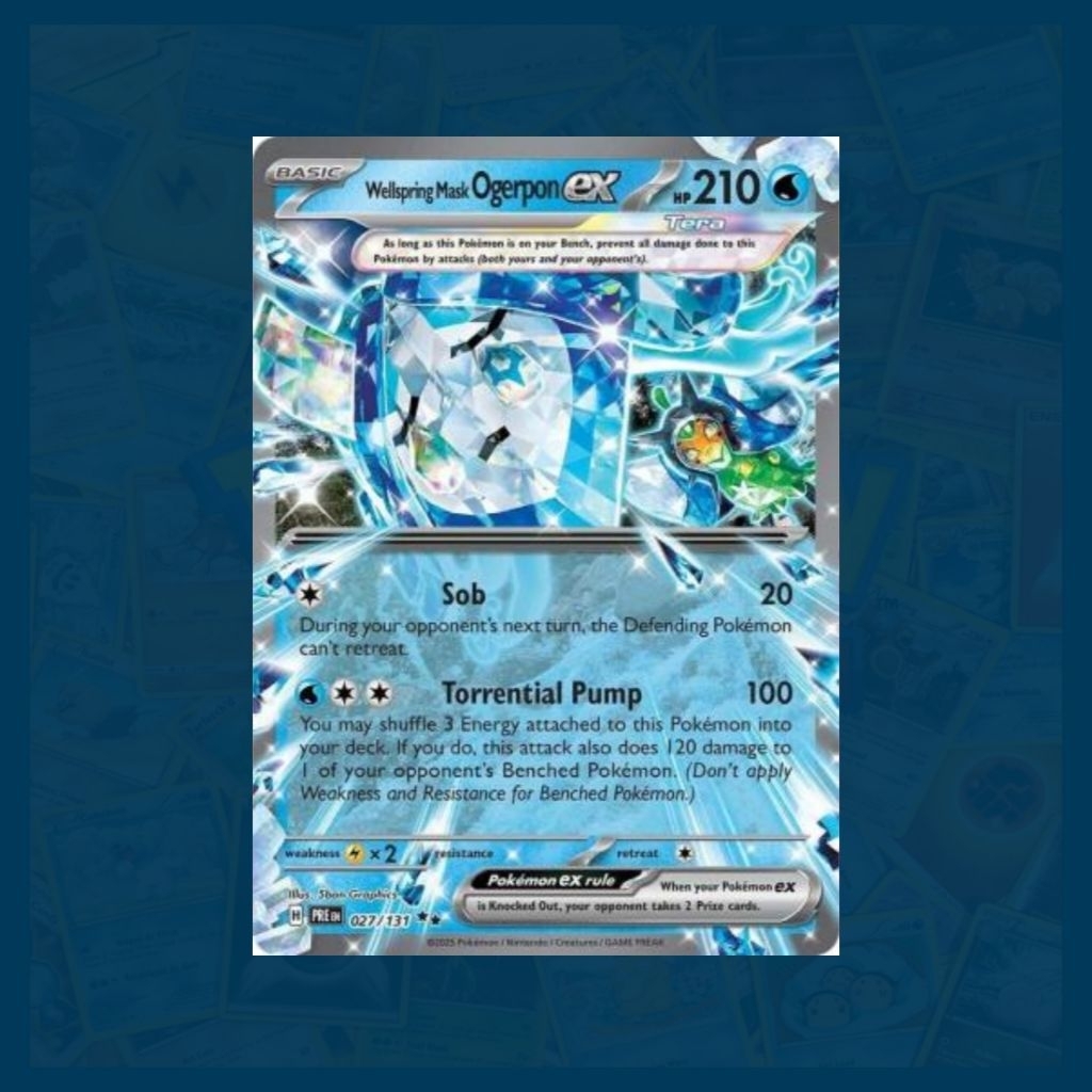 Wellspring Mask Ogerpon Ex (027/131) Ultra Rare | Prismatic Evolution | Pokemon TCG Card ...