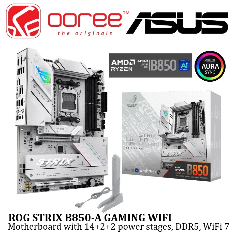 ASUS ROG B850-A WIFI DDR5 AM5 GAMING MOTHERBOARD COMBO PROCESSOR RYZEN 5 7500F / RYZEN 7 7800X3D ...