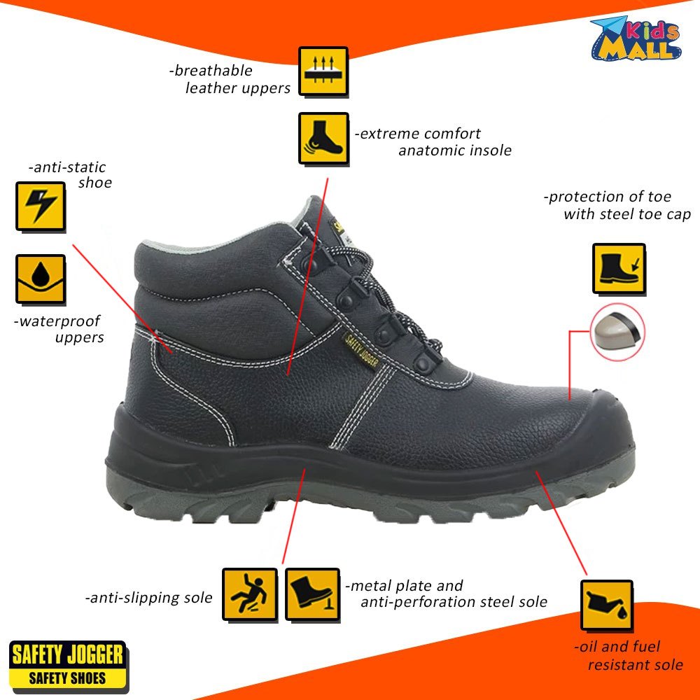 《BEST DEAL》SAFETY JOGGER SAFETY BOOT SAFETY SHOES MEN MIDDLE CUT Kasut ...
