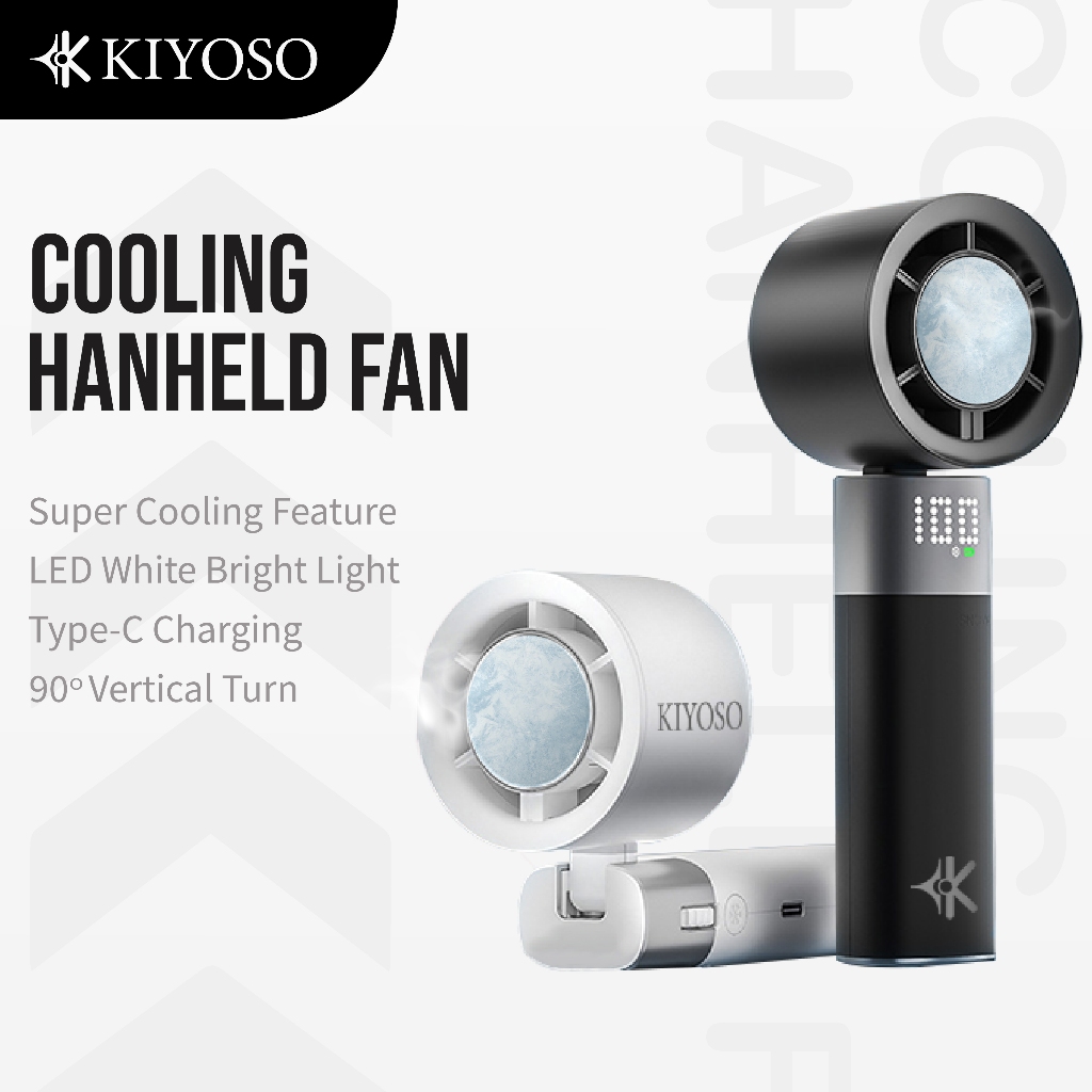 KIYOSO RF2 Foldable Ice Cooling 16Hrs Mini Fan 13000 RPM With 4000mAh ...