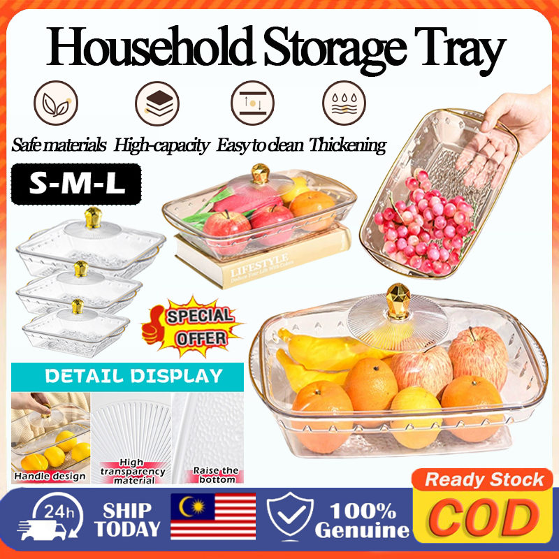 Transparent Buffet Food Tray with Cover Buffet Tray Set Dulang Hidangan ...