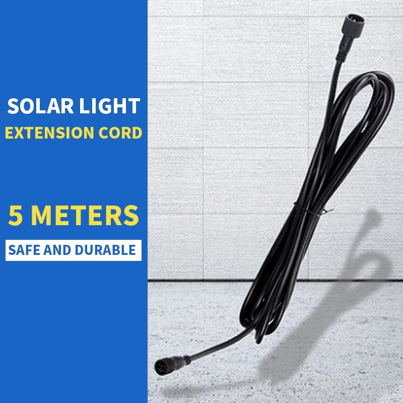 Solar Light Thick Extension 5M Wire Power Cord Solar Powered Flood ...