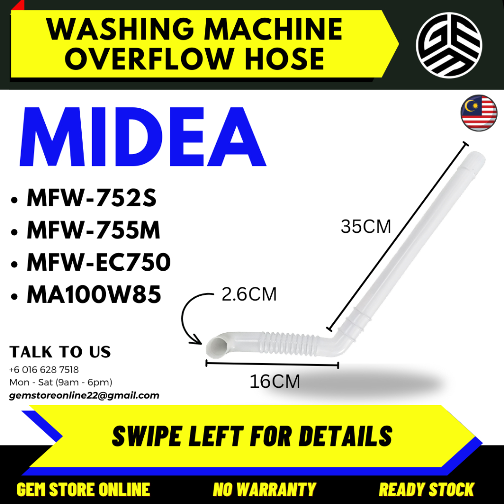 MFW-752S / MFW-755M / MFW-EC750 / MA100W85 MIDEA Washing Machine ...