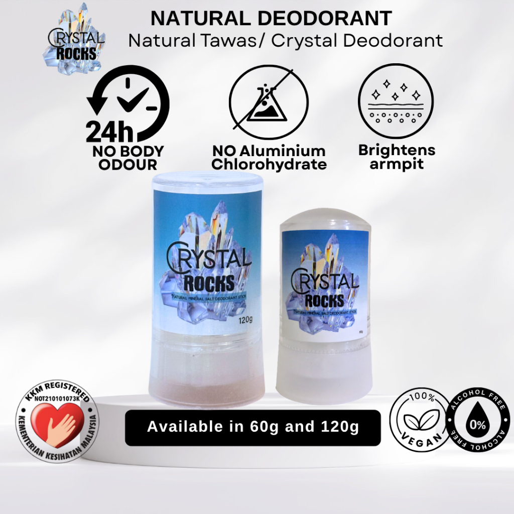 Crystal Rocks Natural Tawas Deodorant/Crystal Deodorant Prevents Body ...