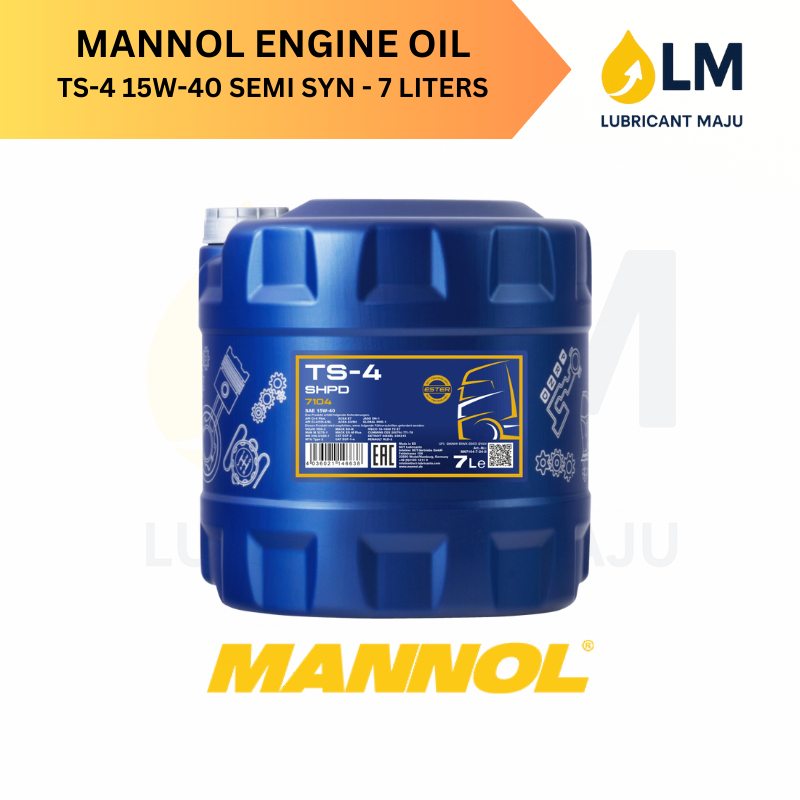 Mannol TS4 Car Engine Oil 15W-40 Semi Synthetic (7L) Minyak Hitam Hilux ...