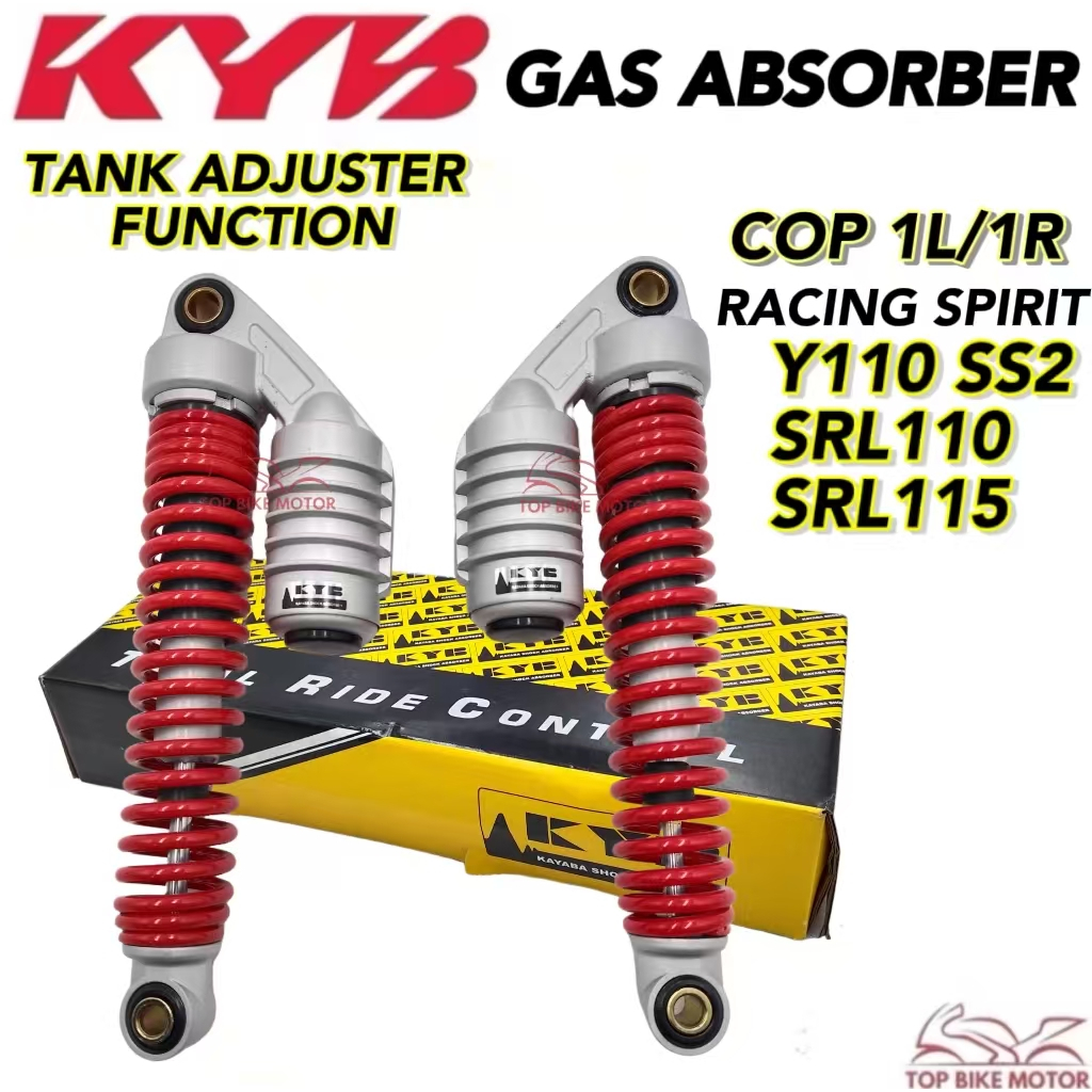 KYB RACING SPIRIT ABSORBER TANK ADJUSTER FUNCTION COP IR/IL 255MM 275MM ...