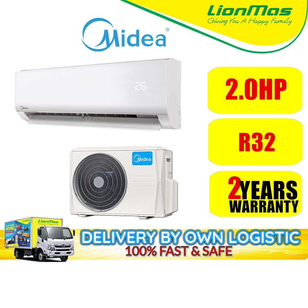 Midea 2.0HP Non Inverter R32 Air Conditioner MSMF-19CRN8 Air-Cond ...