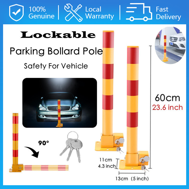 Lockable Parking Barrier Steel Pole Parking Barrier Vehicle Security ...