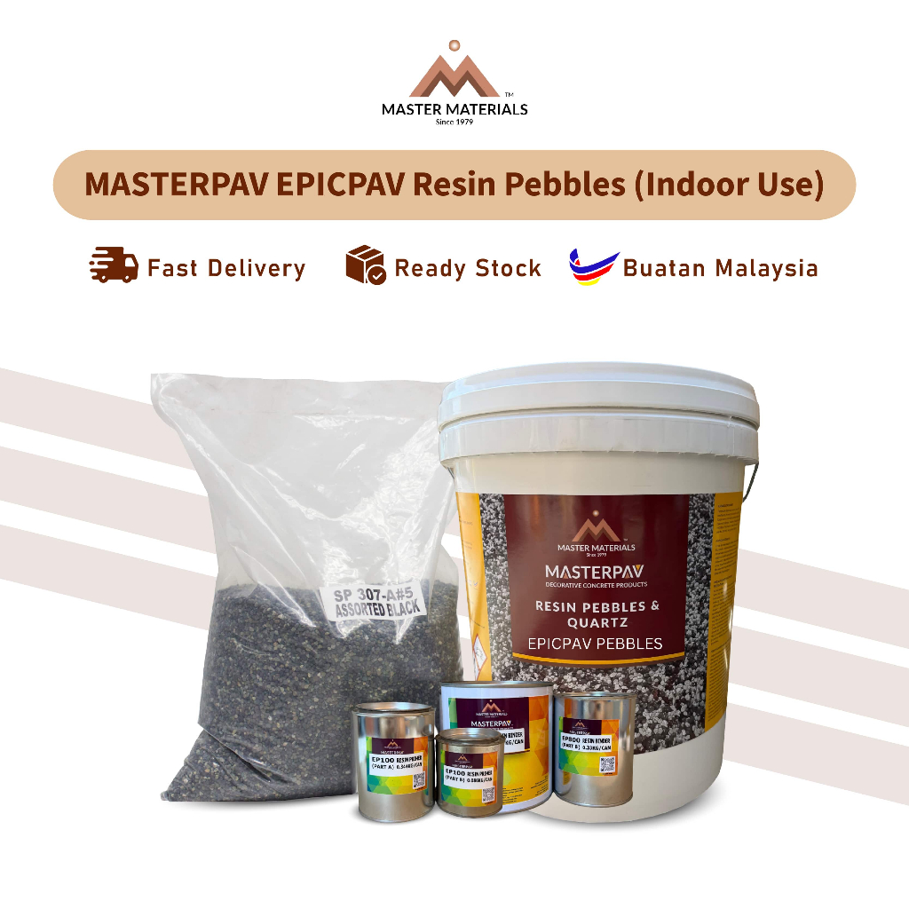 MASTERPAV EPICPAV Resin Pebbles (Indoor Use) - pebbles size 5mm, primer ...