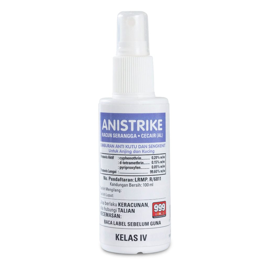 ANISTRIKE LIQUID INSECTICIDE SPRAY 100ML (Anti-Tick & Flea Spray ...