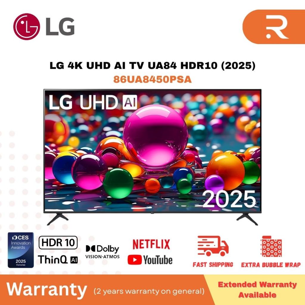 [2025] LG 86'' 4K UHD AI TV UA84 HDR10 86UA8450PSA | Shopee Malaysia