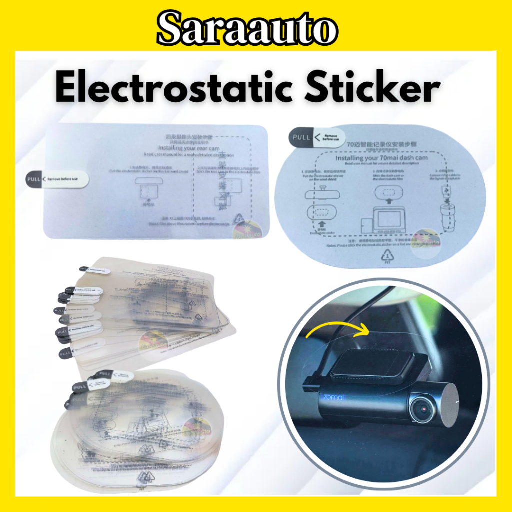ORIGINAL 70mai Dashcam Electrostatic Sticker | Shopee Malaysia