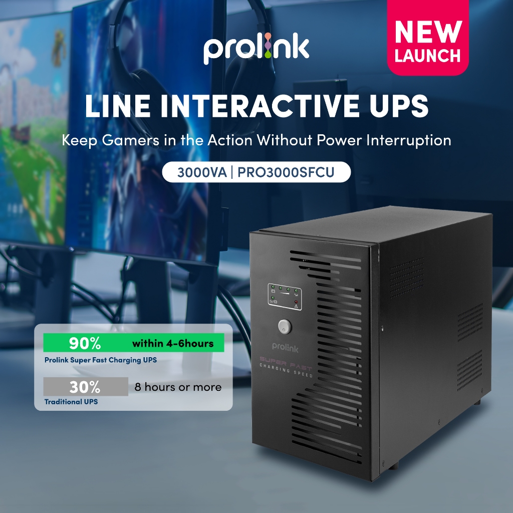 Prolink 3000VA UPS Power Backup With AVR For Computer/Modem Router ...