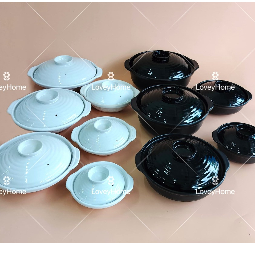 Japanese Claypot Cooking Pot Shallow Deep Soup Stew Food Periuk Tanah ...