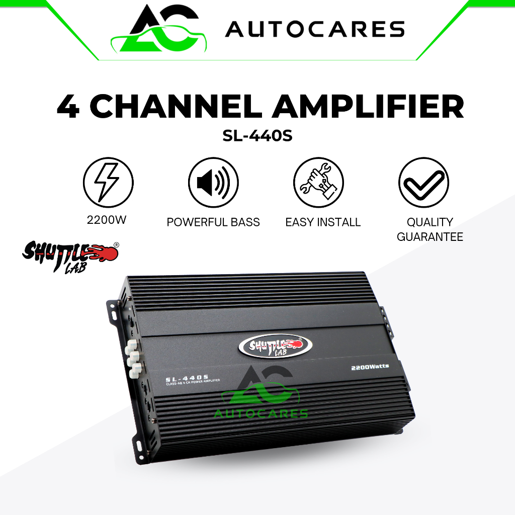 SHUTTLE LAB Amplifier 4 Channel Amplifier 2200W Mosfet SL-440S ClassAB ...