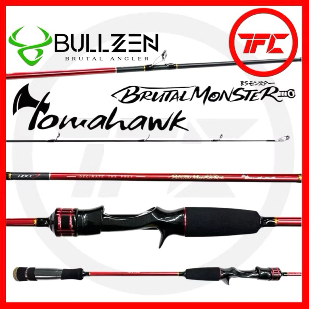 BULLZEN Brutal Monster Tomahawk Spinning & Baitcast Joran Pancing ...