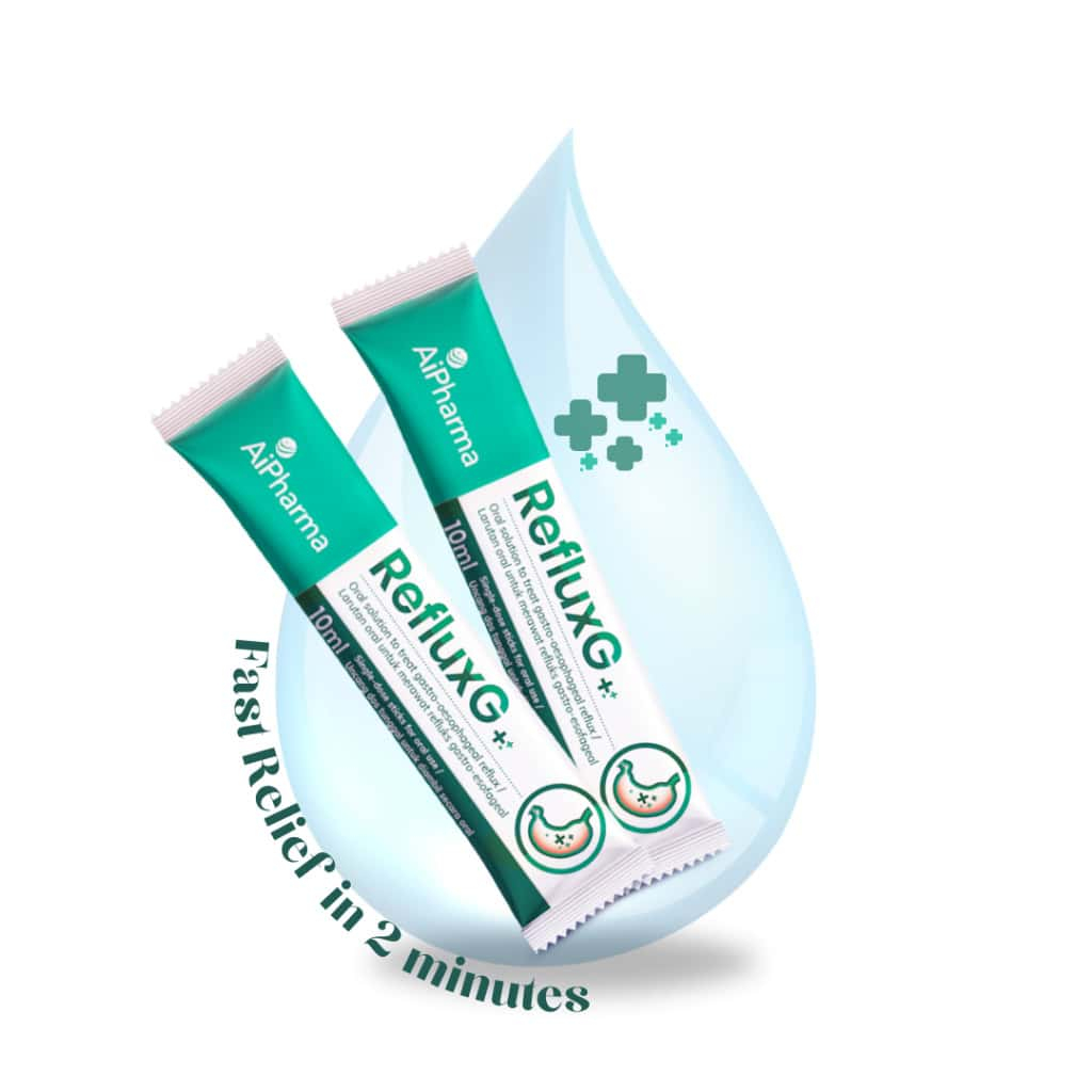 AIPHARMA RefluxG Multi Action Sachets (10ml x 20s) | Eases Heartburn ...