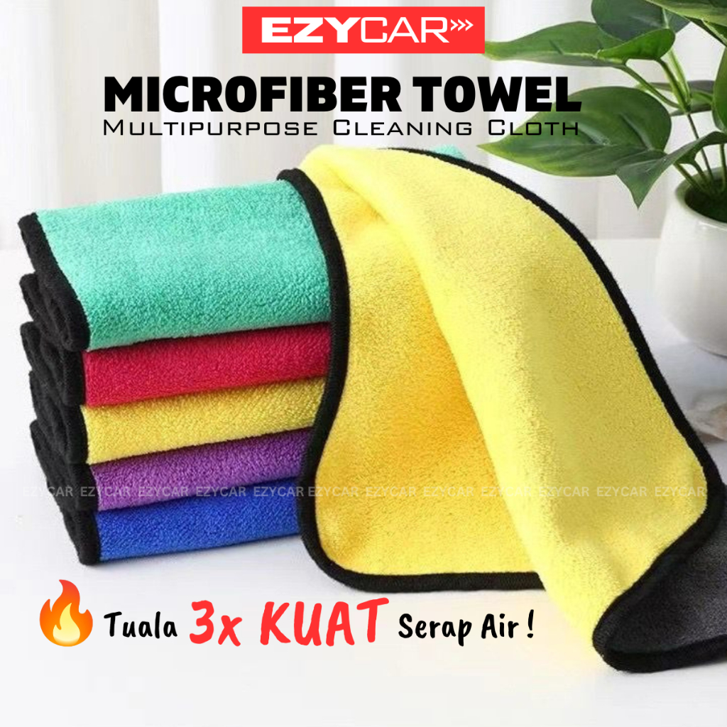 Microfiber Towel 400gsm Car Cleaning High Water Absorption Car Wash ...
