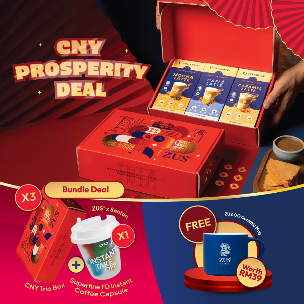 ZUS Signature Mixes Coffee - Prosperous Trio Box | Shopee Malaysia