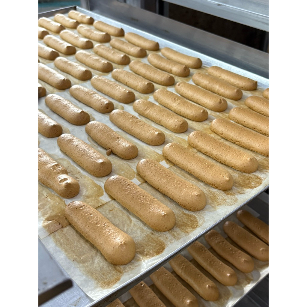 120pcs Homemade Lady Finger Biskut Tiramisu Halal Sponge Finger ...