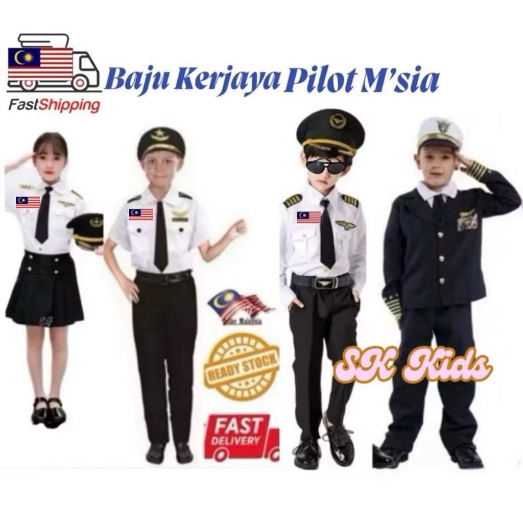 [🇲🇾 Ready Stock]Occupation Pilot, Baju Kerjaya Budak Adult Pilot ...