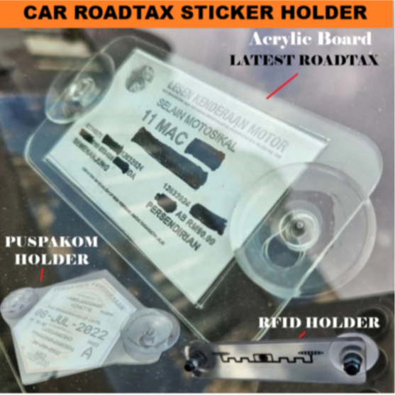Car Road Tax Sticker Holder RFID TNG Tag Puspakom Holder Van Lorry Bus ...