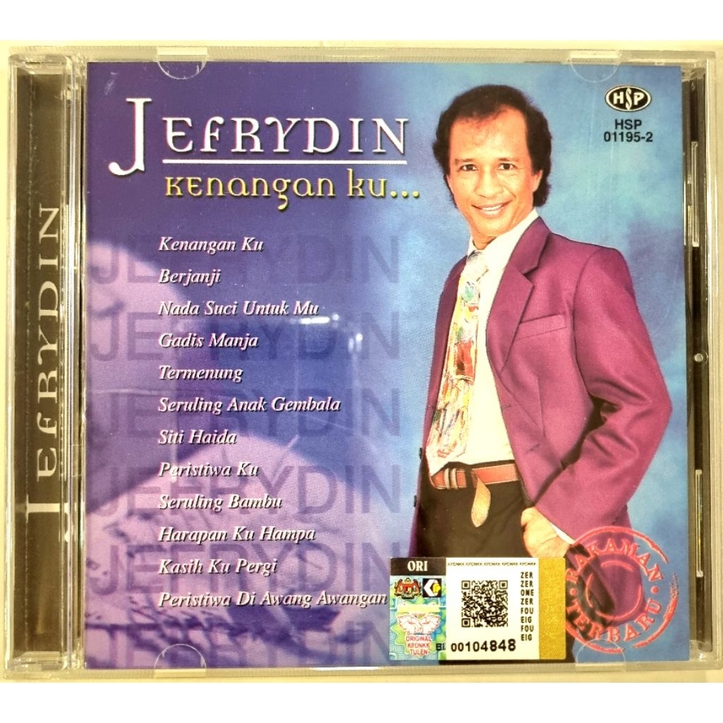 JEFRYDIN - Kenangan Ku (CD) | Shopee Malaysia