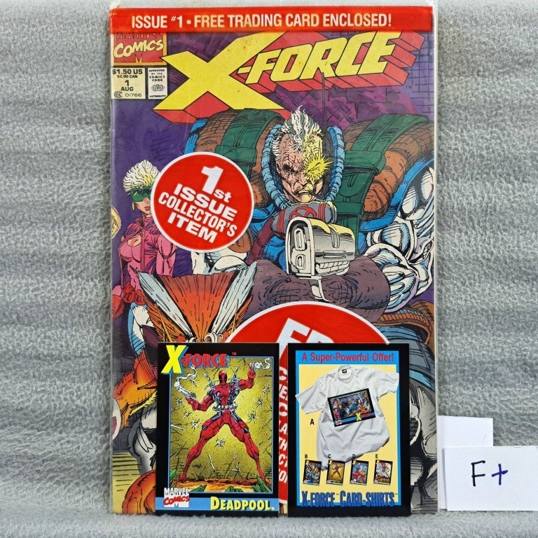 X-Force #1 Rob Liefeld Deadpool Card (1st Series Marvel Comics) Fabian Nicieza (FIRST Issue) 1st ...