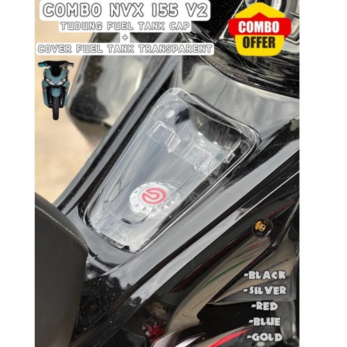 Set Combo Yamaha NVX V2 Tudung Fuel Tank Cap Alloy + Cover Tank ...