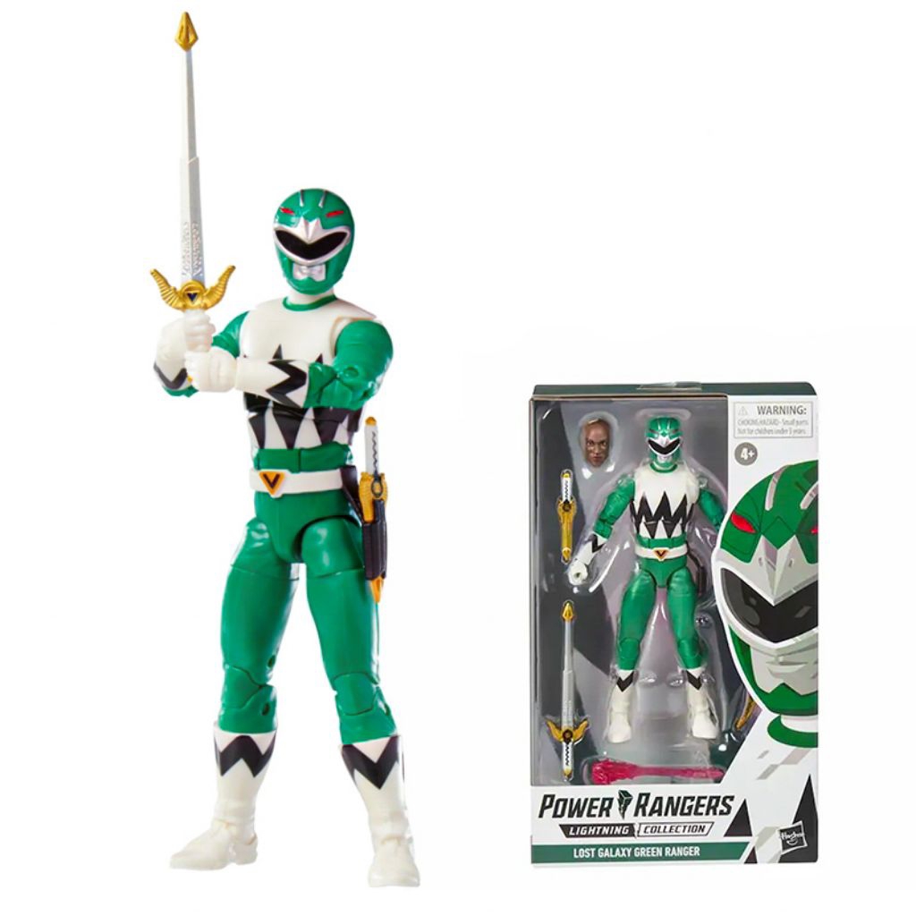 Hasbro Power Rangers Lighting Collection Lost Galaxy Green Ranger 6 ...