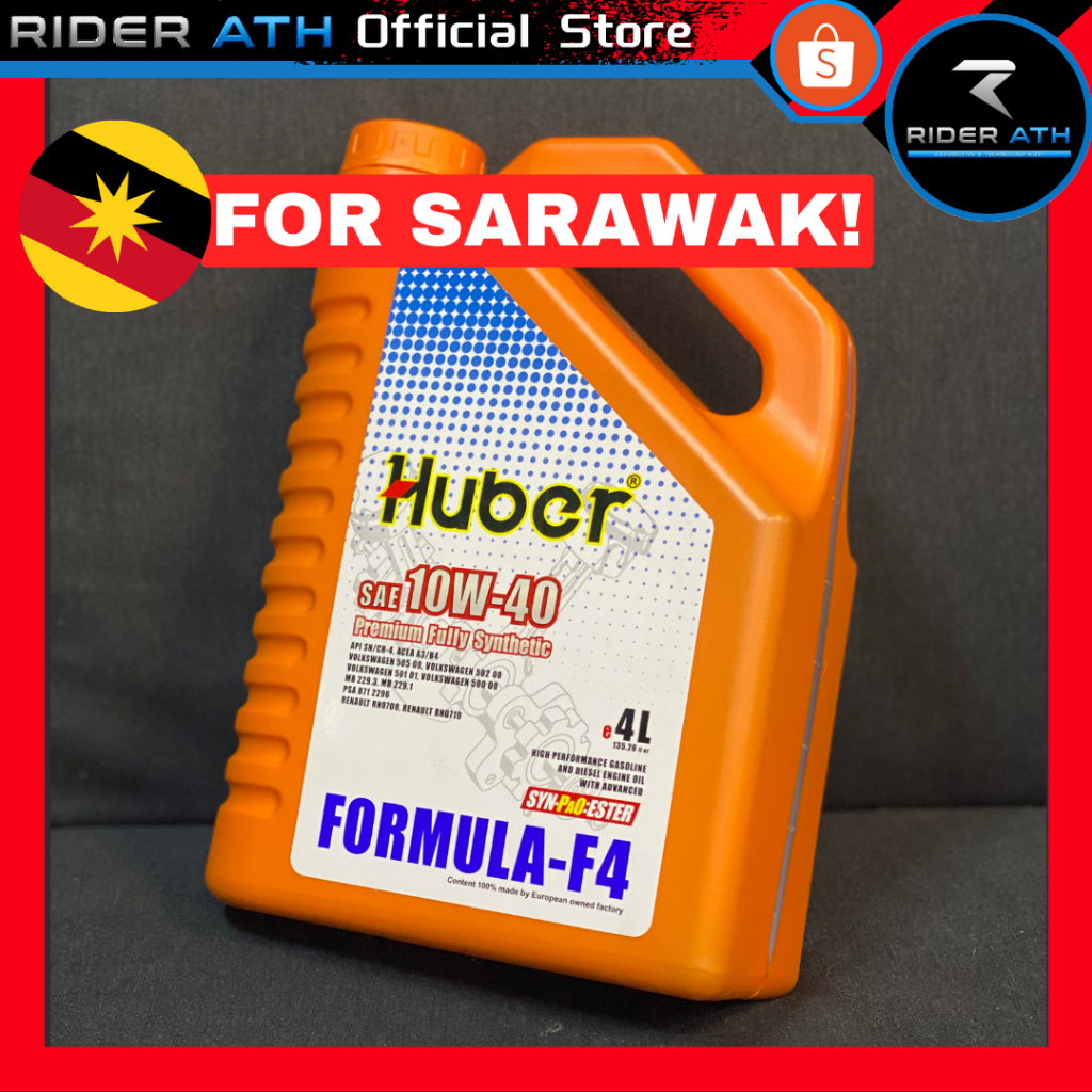 Huber Engine Oil 10W-40 4L FOR SARAWAK (Huber Malaysia Official Store ...