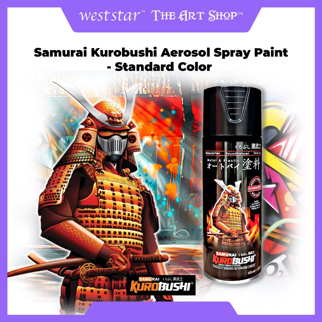 Samurai Kurobushi Aerosol Spray Paint - Standard Color (Part 1 of 2) [Weststar The Art Shop ...