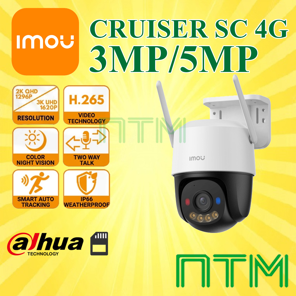 IMOU Cruiser SC 3MP/5MP 2K/3K Pan/Tilt Outdoor IP66 Color Night Vision ...