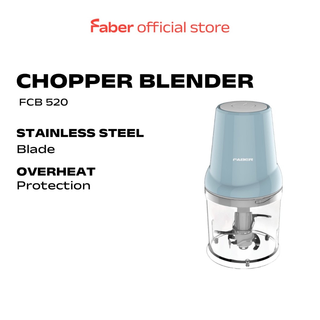 Faber Powerful Chopper Blender Food Processor Meat Grinder FCB 520 / ...