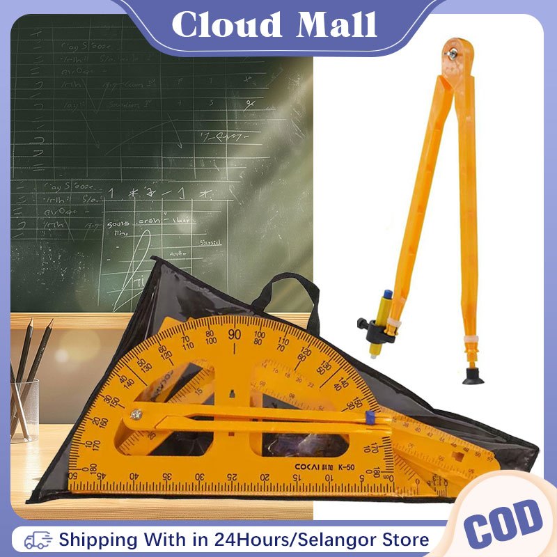 Teaching Ruler Set Mathematical Protractor Set Triangle Compasses ...