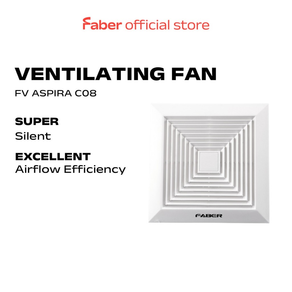Faber Household Ceiling Type Ventilation Fan FV Aspira C08 | Shopee ...
