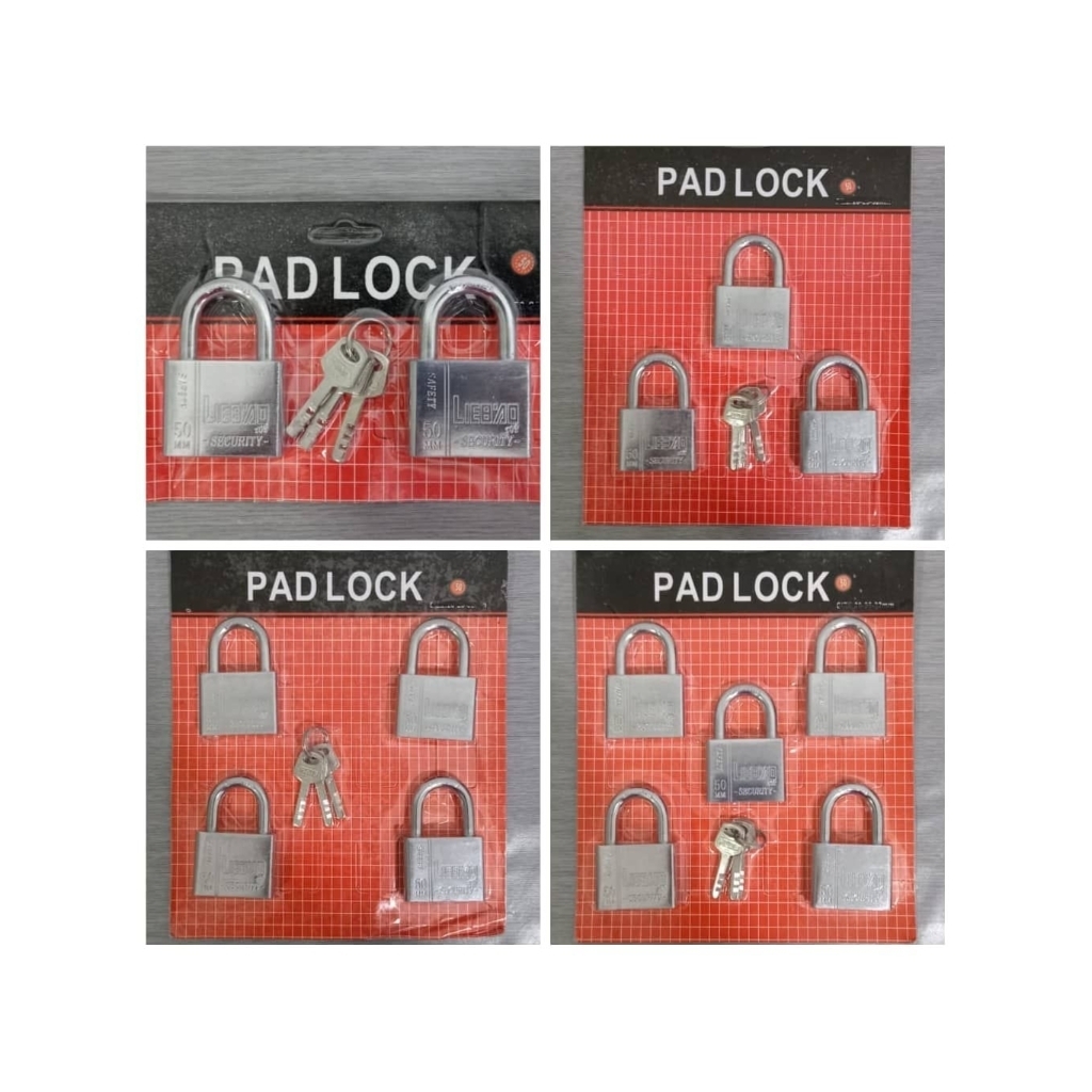 PL.2. 3.4.5 Security Padlock Set 50mm | Shopee Malaysia