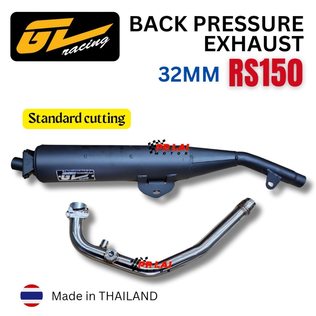 GL Racing 32MM RS150 Back Pressure Exhaust Pipe ekzos paip Cutting ...