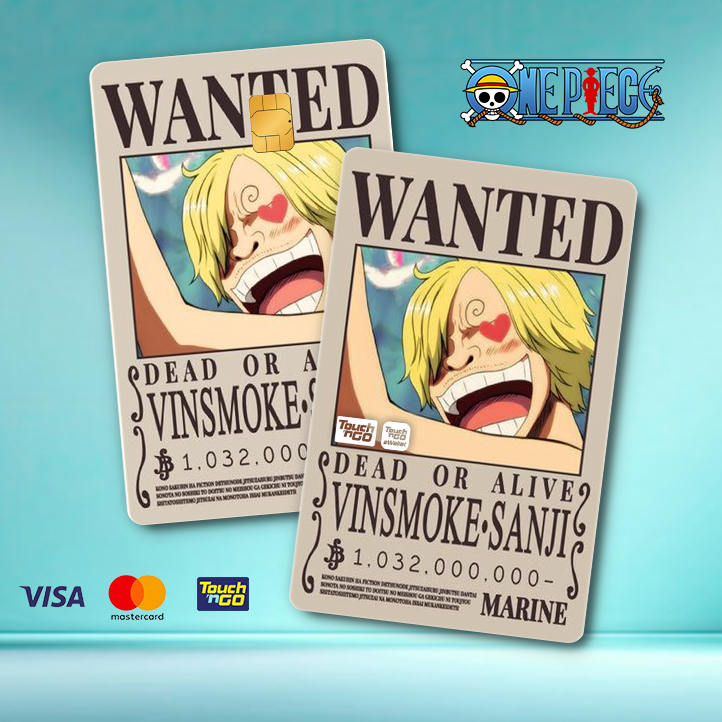 One Piece Wanted Poster - Touch n Go Card Sticker Cover TNG / MASTER ...