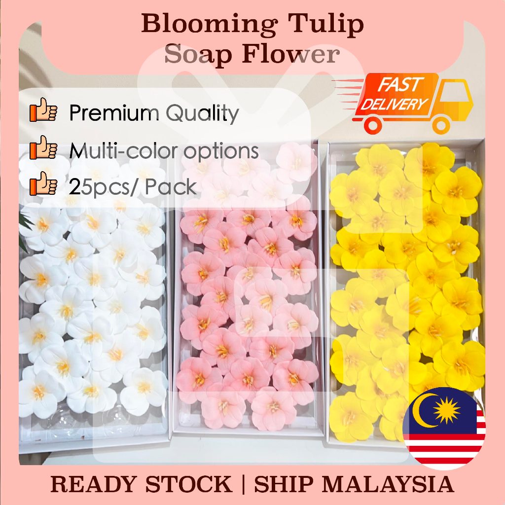 (25PCS) 🇲🇾Ready Stock 🔥 Blooming Tulip Soap Flower Soap bud | Shopee ...