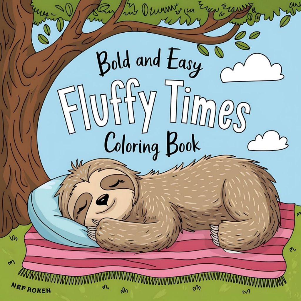 B039 Bold & Easy Fluffy Times Coloring Book Printable PDF Digital ...
