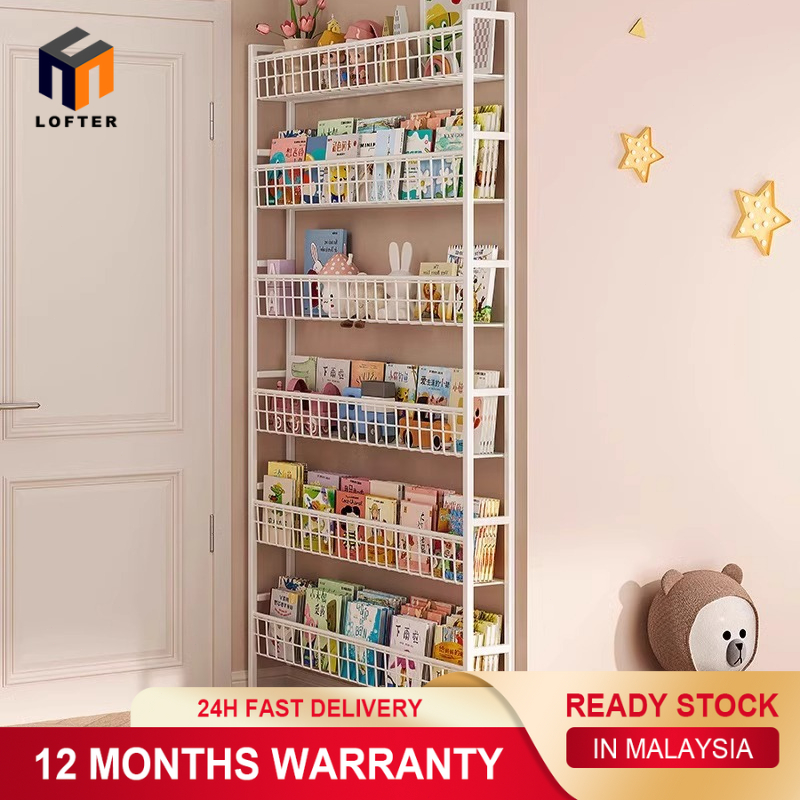 Ultra-Thin Wall Mounted Display Rack - 6 Layer Bookshelf for Snack ...