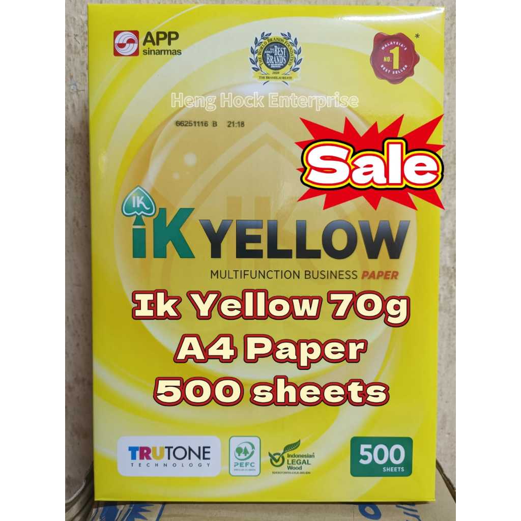 IK Yellow/ Smartist A4 Paper 70gsm 500 Sheets | Shopee Malaysia