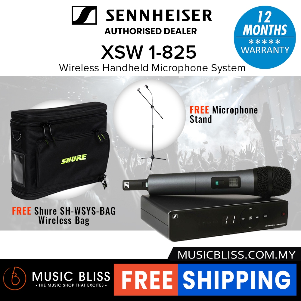 Sennheiser XSW 1-825 Wireless Handheld Microphone System with FREE ...