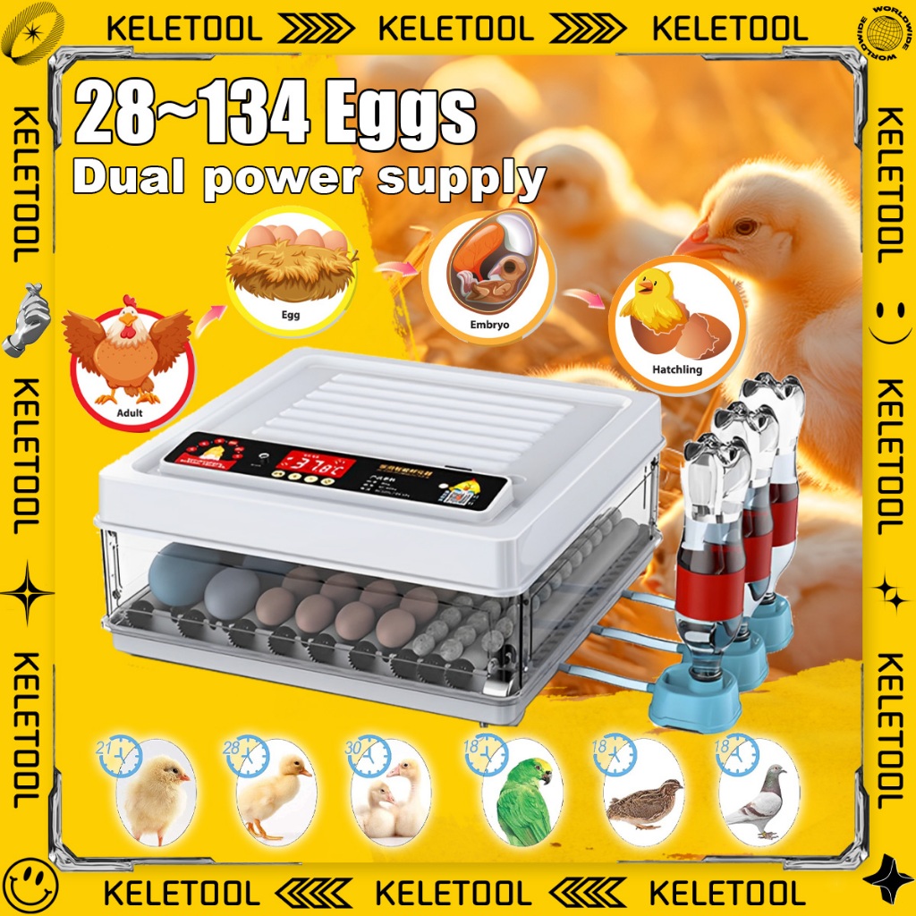 134 Eggs Auto Turning Incubator Thermostatic Alat Mesin Penetas Tempat ...
