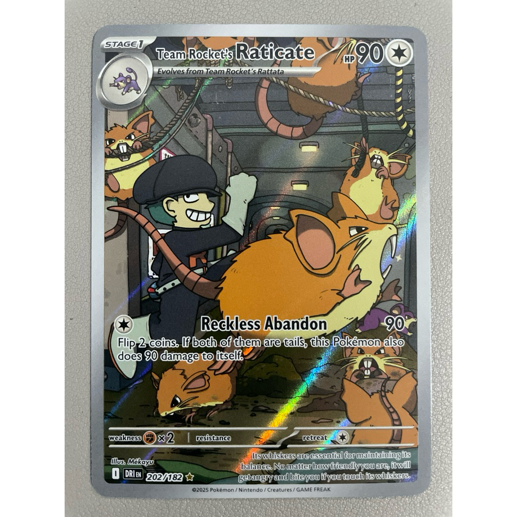 Pokemon PTCG SV10 Destined Rivals - 202/182 Team Rocket's Raticate ...